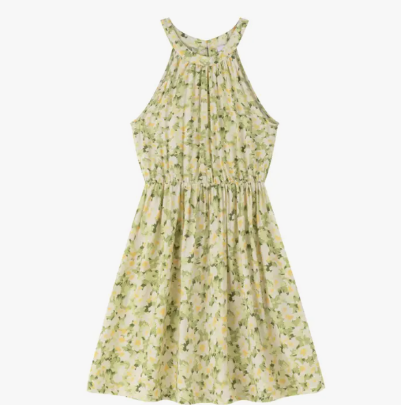 Newness Kids - Dress with Yellow and Green Flower Print – stylinPOP